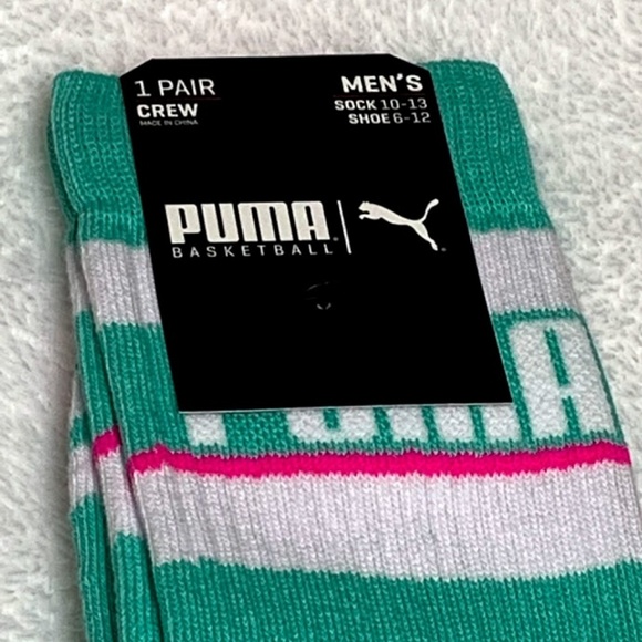 Puma | Underwear & Socks | Puma Basketball Green Tube Crew 7s Socks ...